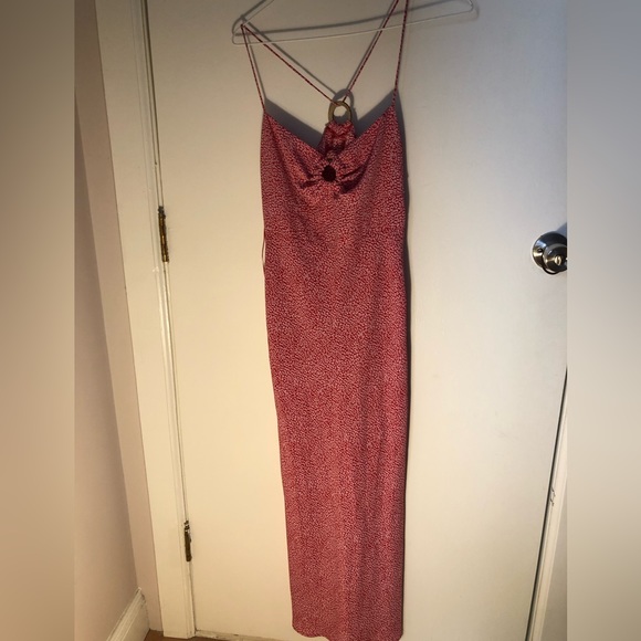 Zara | Dresses | Zara Maxi Dress Hot Pink Spaghetti String Dress | Poshmark